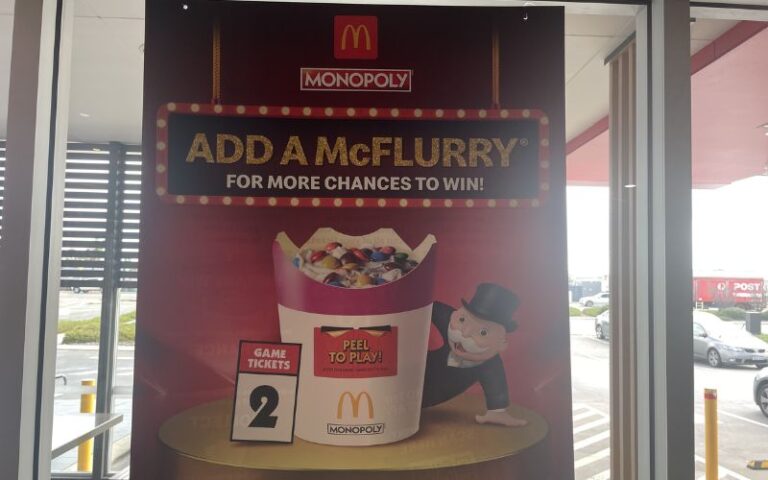 McDonalds Monopoly Participating Items 2023 (Australia)