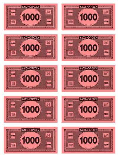 Free Printable Monopoly Money Templates - Monopoly Land Free Printable Monopoly Money Templates - Monopoly Land